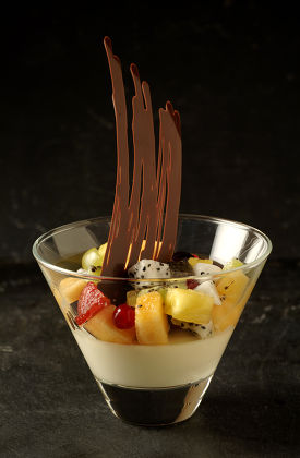 Buttermilk Mousse Exotic Fruit Haute Cuisine Editorial Stock Photo ...