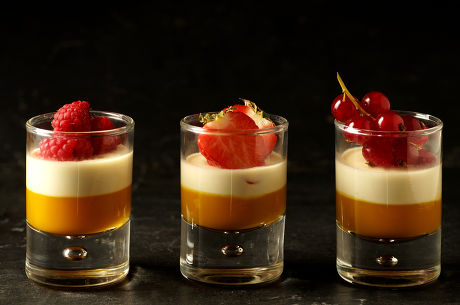 Peach Mousse Decorated Fruit Haute Cuisine Editorial Stock Photo ...