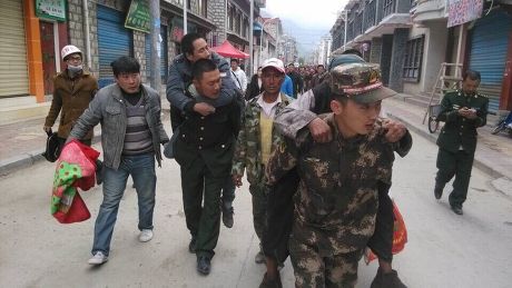 Chinese Soldiers Help Local People Relocate Editorial Stock Photo ...