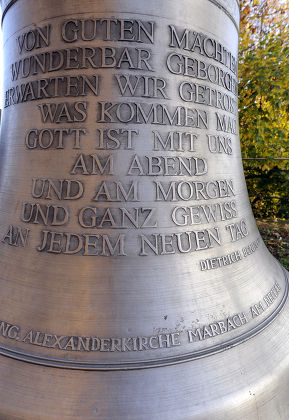 Alexanderkirche Alexander Church Prayer Bell Inscription Editorial ...