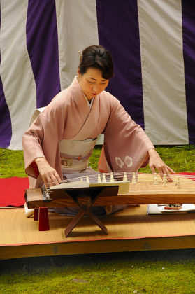 Woman Kimono Playing Japanese Zither Koto Editorial Stock Photo - Stock ...
