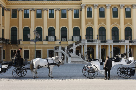 Horse Carriage Front Schoenbrunn Palace Vienna Editorial Stock Photo ...