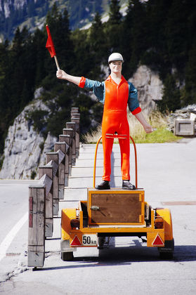 Dummy Flag Warning Front Building Site Editorial Stock Photo - Stock ...