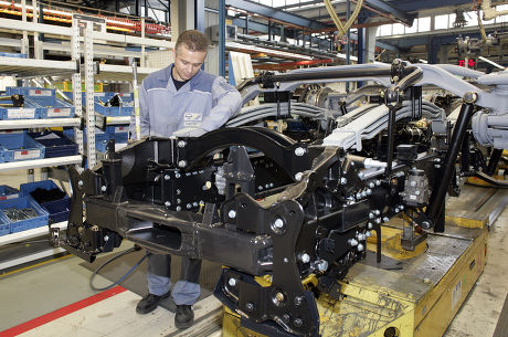 Worker During Axle Assembly Underbody Truck Editorial Stock Photo ...