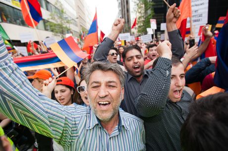 Armenian Protester Shouting Slogans March Editorial Stock Photo - Stock ...