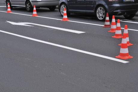 Coned Off Luebecker Huetchen Closed Freshly Editorial Stock Photo ...