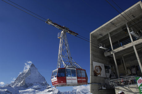 Funicular Railway Kleines Matterhorn Trockenen Steg Editorial Stock ...