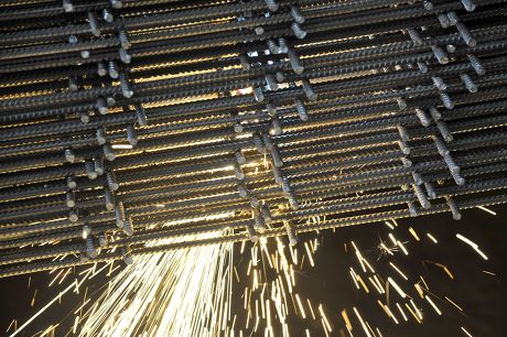 Cutting Steel Reinforcing Mesh Cutting Torch Editorial Stock Photo ...