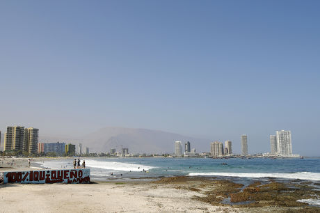 Playa Cavancha Beach Coast Waves Multistory Editorial Stock Photo ...