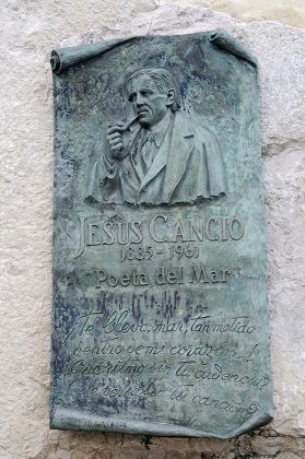 Jesus Cancio Poet Sea Memorial Plaque Editorial Stock Photo - Stock ...
