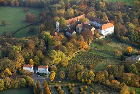 Aerial Shot Cappenberg Castle Luenen Ruhr Editorial Stock Photo - Stock ...