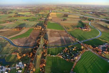 Aerial View Meandering River Stever Olfen Editorial Stock Photo - Stock ...