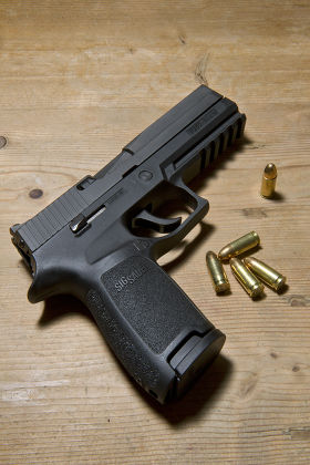 Sig Sauer P250 Semiautomatic Pistol 9mm Editorial Stock Photo - Stock ...