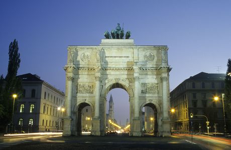 Siegestor Gate Munich Bavaria Germany Europe Editorial Stock Photo ...