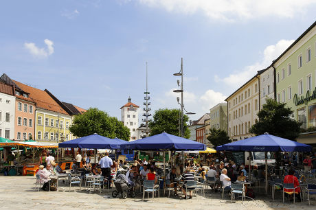 Main Square Jacklturm Tower Traunstein Chiemgau Editorial Stock Photo ...