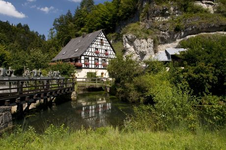 Idyllic Water Mill Pottenstein Naturpark Fraenkische Editorial Stock ...