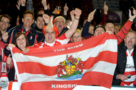 Gloucester Fans Celebrate Rugby Union Erc Editorial Stock Photo - Stock ...