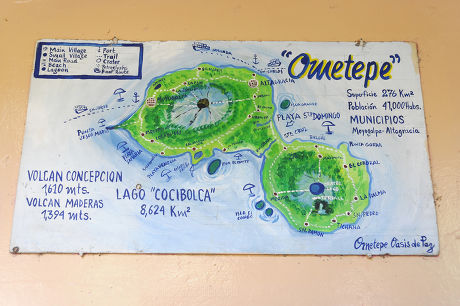Map Plan Overview Ometepe Ometepe Island Editorial Stock Photo - Stock ...