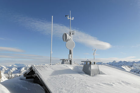 Roof Summit Station Antennas Weather Station Editorial Stock Photo ...
