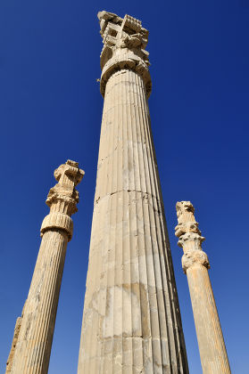 Huge Columns Achaemenid Archaeological Site Persepolis Editorial Stock ...