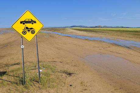 Warning Sign Along Dirt Track Dune Editorial Stock Photo - Stock Image ...