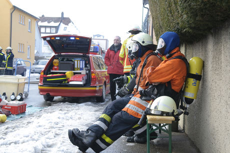 Fire Department Extinguishing Nearly Burntout Furniture Editorial Stock ...