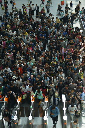 Passengers Pass Through Ticket Barrier Railway Editorial Stock Photo ...