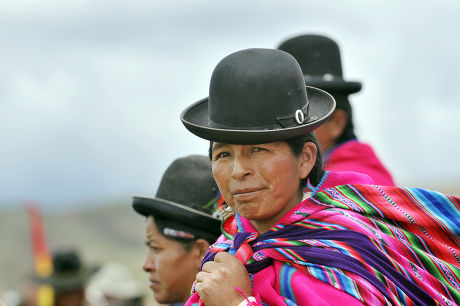 Women Traditional Dress Aymara Indians La Editorial Stock Photo - Stock ...