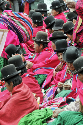 Women Traditional Dress Aymara Indians Reelection Editorial Stock Photo ...