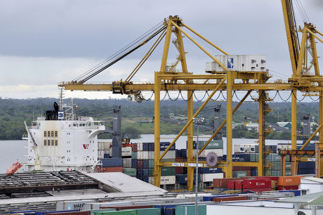 Buenaventura Seaport Container Port On Colombian Editorial Stock Photo ...