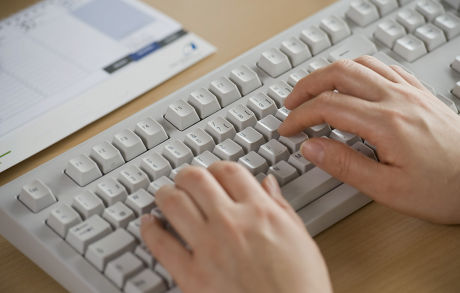 Hands On Computer Keyboard Editorial Stock Photo - Stock Image ...