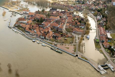 Aerial View Hitzacker On Elbe River Editorial Stock Photo - Stock Image ...