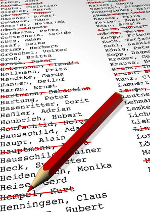 List Names Some Crossed Out Red Editorial Stock Photo - Stock Image ...
