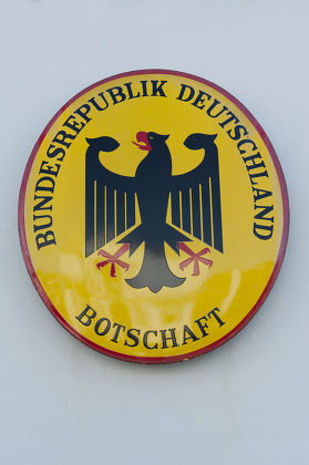 Embassy Sign German Embassy Botschaft Bundesrepublik Editorial Stock ...