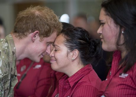 Prince Harry Performs Hongi Maori Greeting Editorial Stock Photo ...