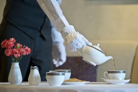 Afternoon Tea Being Served Onboard Queen Editorial Stock Photo - Stock ...