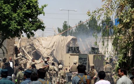 Afghan Policemen Gather Around Building Which Editorial Stock Photo ...