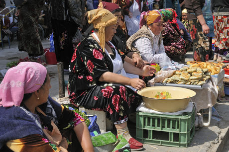 Uzbek Women Selling Traditional Food Samarkand Editorial Stock Photo ...