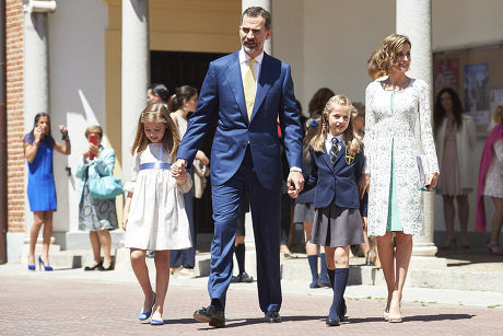 Queen Letizia Crown Princess Leonor Princess Editorial Stock Photo ...
