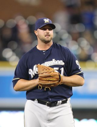 Milwaukee Brewers Pitcher Jonathan Broxton Reacts Editorial Stock Photo ...