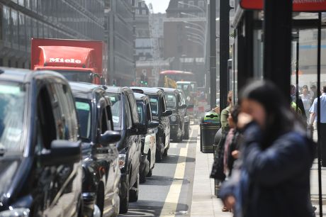Hundreds Black Cab Drivers Bring Westminster Editorial Stock Photo ...