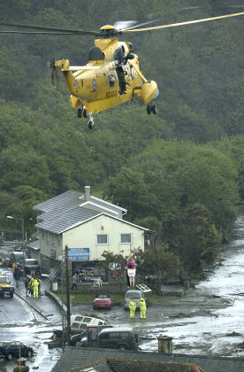Raf Rescue Helicopter Rescuing Stranded People Editorial Stock Photo ...
