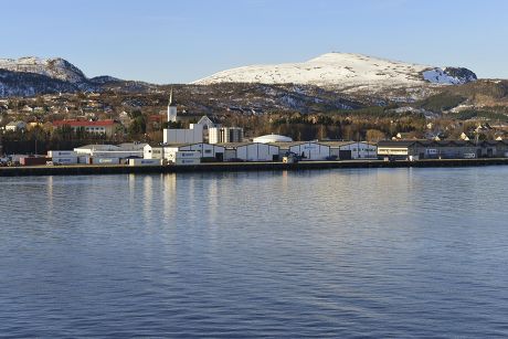 Townscape Sortland Langoya Island Nordland Vesteralen Editorial Stock ...