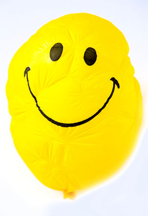 Balloon Yellow Friendly Smiley Face Shrunk Editorial Stock Photo ...