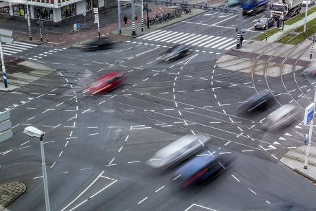Large Road Junction Road Markings Various Editorial Stock Photo - Stock ...