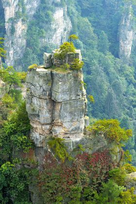 Tianzishan Mountain Vertical Rock Columns Quartz Editorial Stock Photo ...