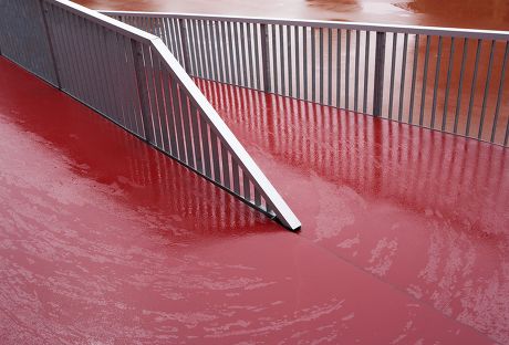 Metal Railings Ramp Red Modern Architecture Editorial Stock Photo ...