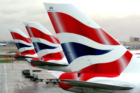 Tail Fins British Airways 747 Aircraft Editorial Stock Photo - Stock ...