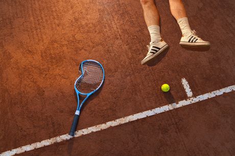 Tennis Player Lying On Ground Broken Editorial Stock Photo - Stock ...