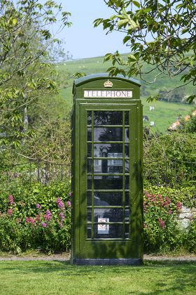 British Phone Booth Green United Kingdom Editorial Stock Photo - Stock ...